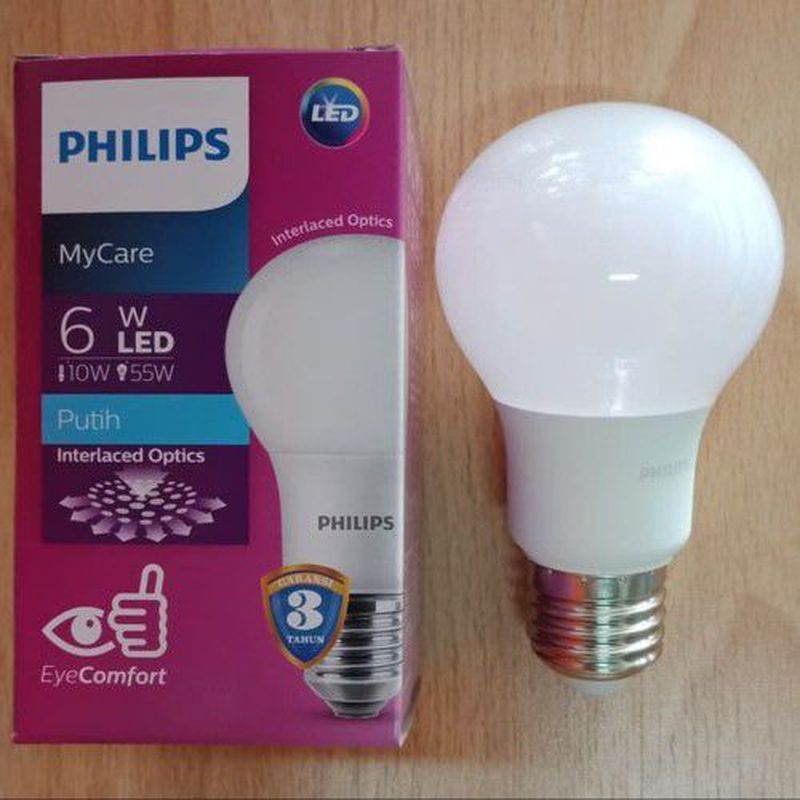 BALON LAMPU PHILIPS LED 6 WATT