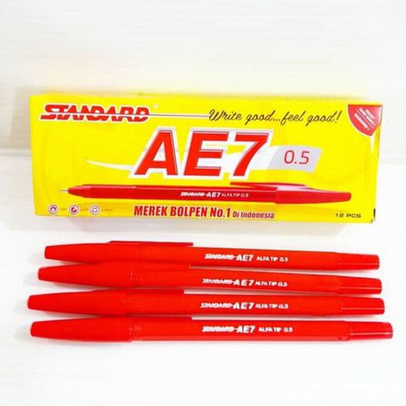BALL PEN STANDARD AE7 MERAH