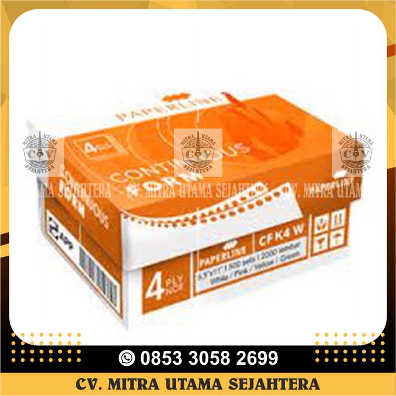 Kertas Continuous Form 4 Ply 9,5x11 - Paperline CF K4 Warna Kwarto*
