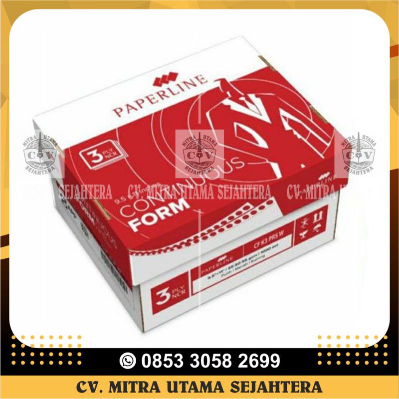 Kertas Continuous Form 3 Ply 9,5x11 - Paperline CF K3 W PRS*