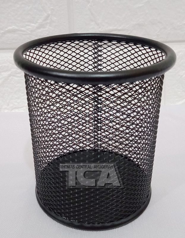 Tempat Pulpen Keranjang Besi / Desk set / Pulpen Holder Besi Bulat