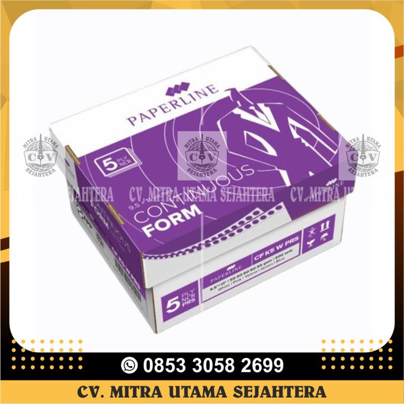 Kertas Continuous Form 5 Ply 9,5x11 - Paperline CF K5 W PRS