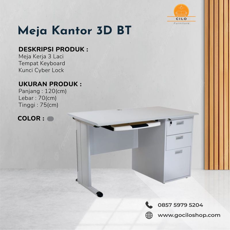 Meja Kantor OD-3D BT