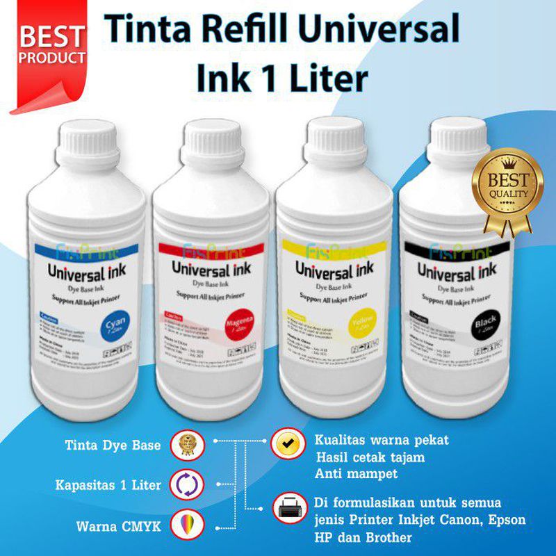 Tinta Refill 1 Liter Printer Brother CMYK - Merah