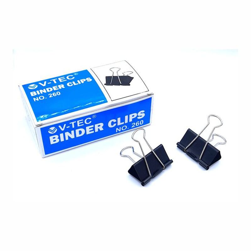V-TEC BINDER CLIP No. 260 isi 12 pac