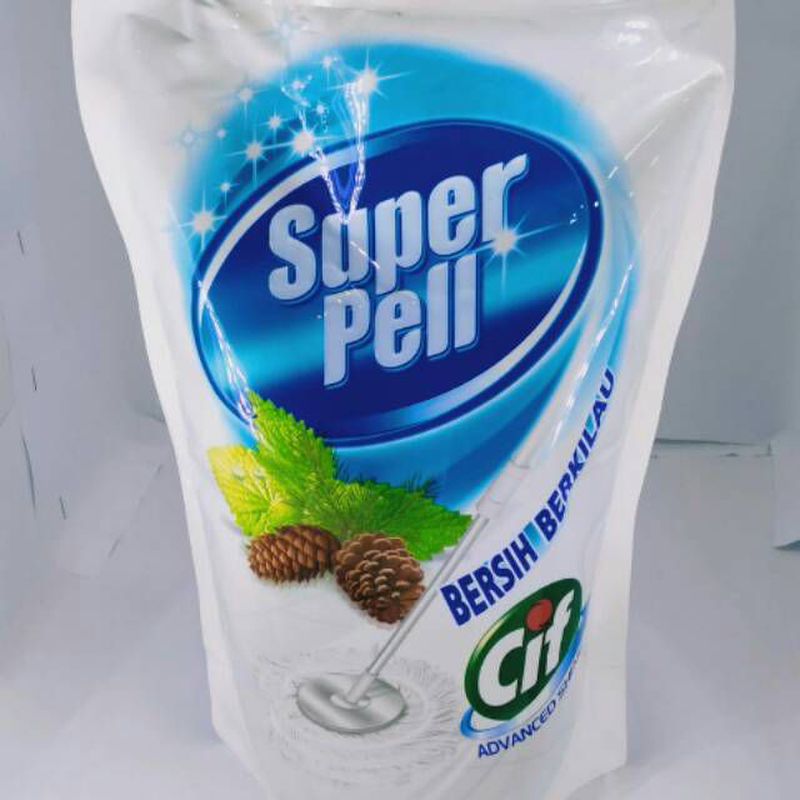 Pembersih Lantai Super Pell Blue Refill 800 ml