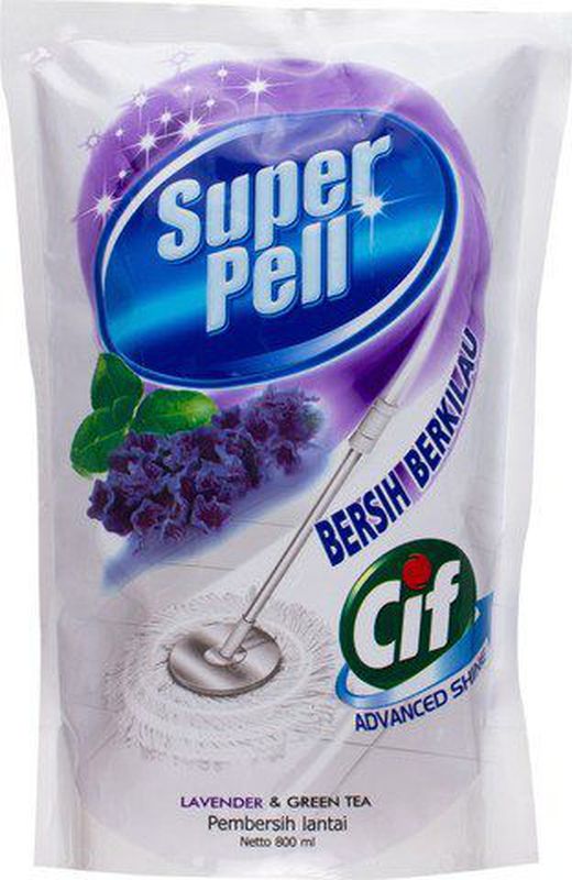 Pembersih Lantai Super Pell Purple Refill 800 ml