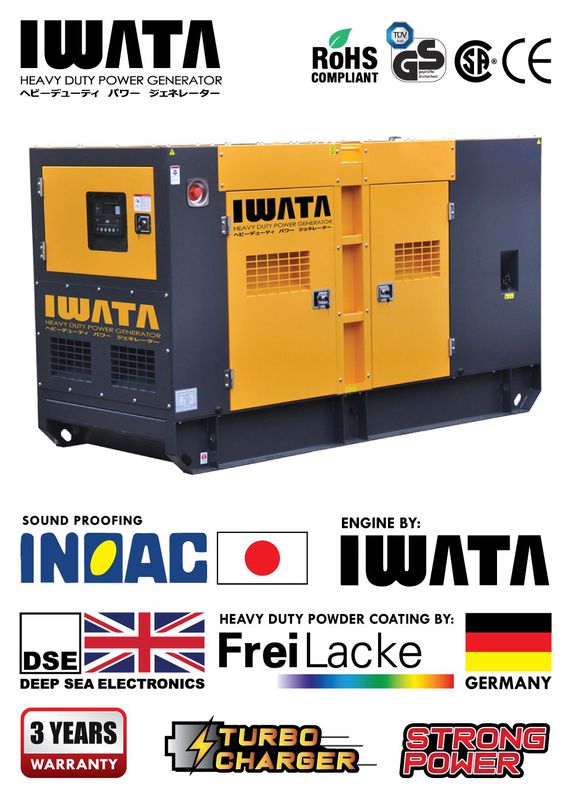IWATA GENERATOR IW12WS ( 12KVA SILENT/12KW ) - Single Phase- MODULE ...