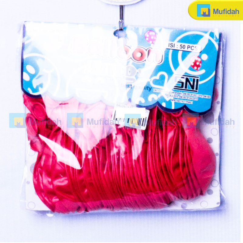 BALON ULTAH MTLK/DOP - Merah