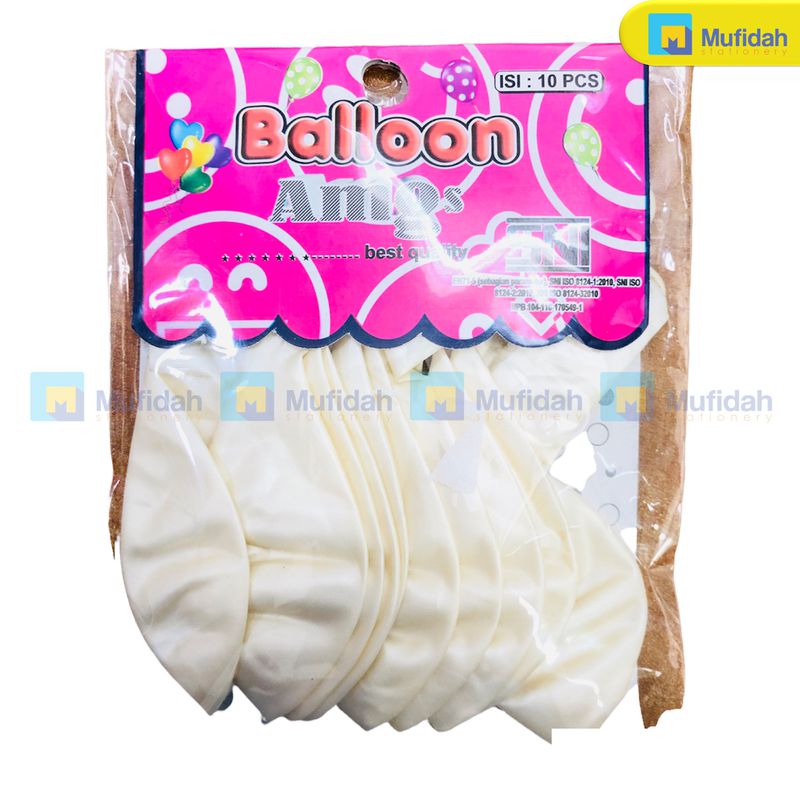 BALON ULTAH POLOS AMG - Merah