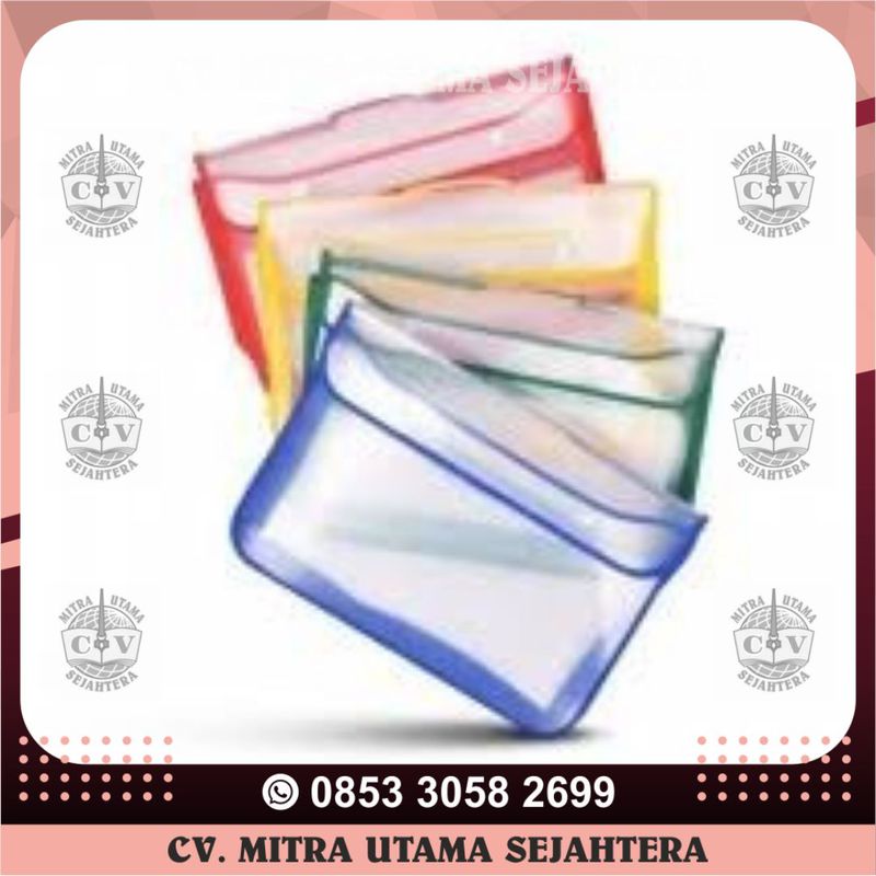 Map Plastik/ Zipper Bag Kancing Folio/ School Bag 7010 Big*