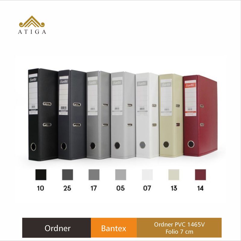Atiga-Ordner Bantex Folio 7 cm PVC 1465V Karton - 25 Grey