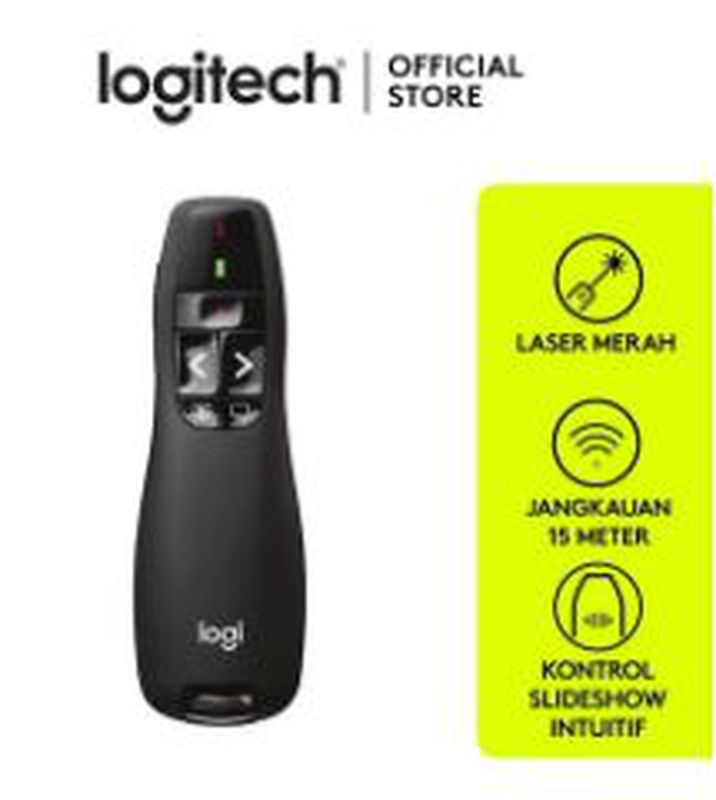 REMOTE PRESENTER WIRELESS LASER MERAH R400 LOGITECH
