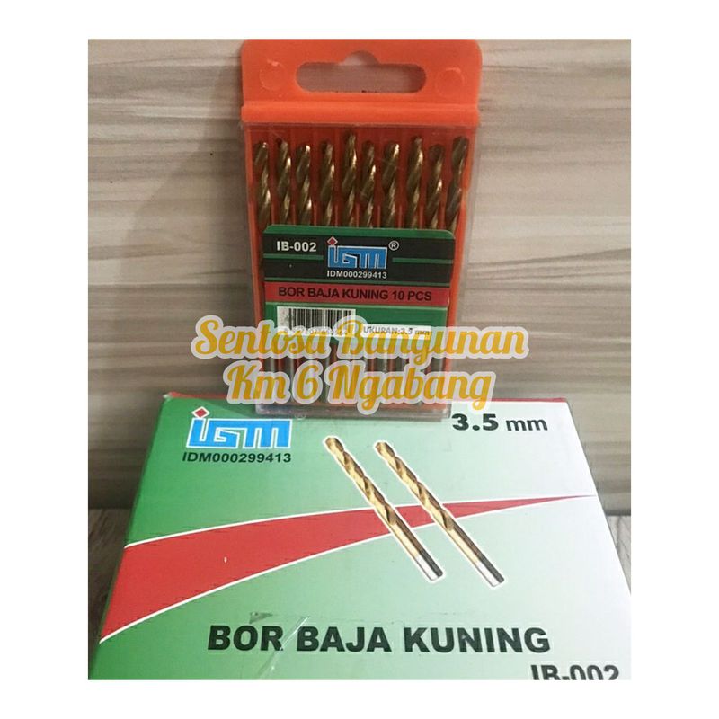 BOR BAJA KUNING 10 PCS UKURAN 3,5MM - IGM