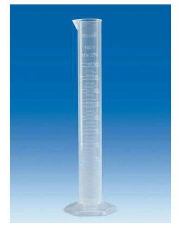 V.649941 MEASURING CYLINDER, GELAS UKUR PLASTIK, PP, 100ML VITLAB