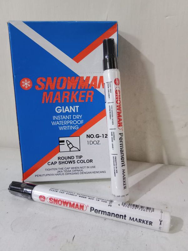 Spidol Permanent Marker- Snowman - Merah