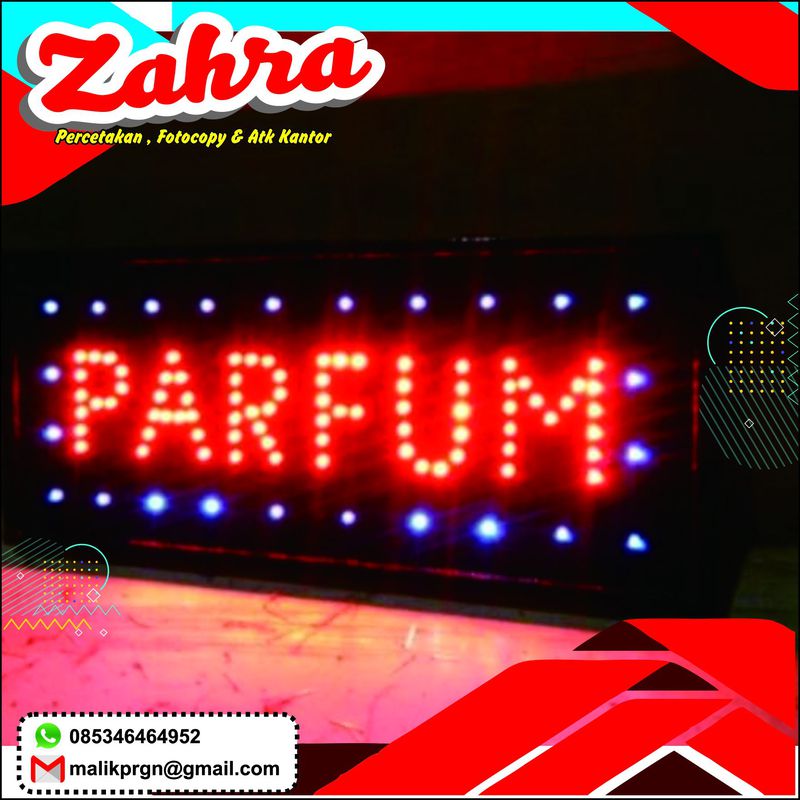 RUNNING TEKS UKURAN 100 X 20 CM WARNA MERAH