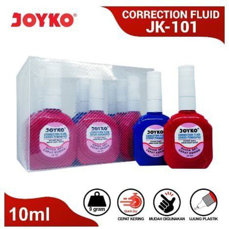 Joyko Correction Fluid JK-101 / Tip-Ex Cair Kertas Murah Berkualitas