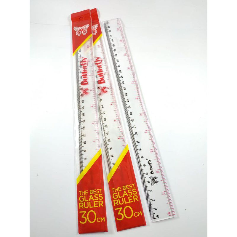 Penggaris Plastik Butterfly 30 CM