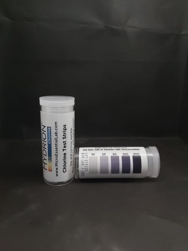 Hydrion CM-240V Micro Chlorine Test Paper 10-200 PPM STRIP/VIAL