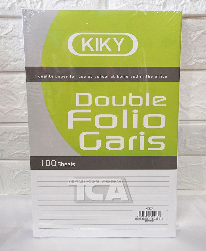 Kertas Double Folio Bergaris 100 lembar Kiky