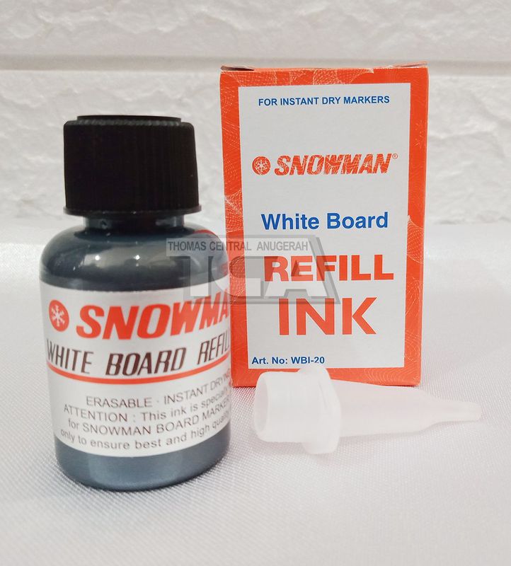 Isi Ulang Tinta Snowman Non Permanen/Refill Ink Spidol Whiteboard