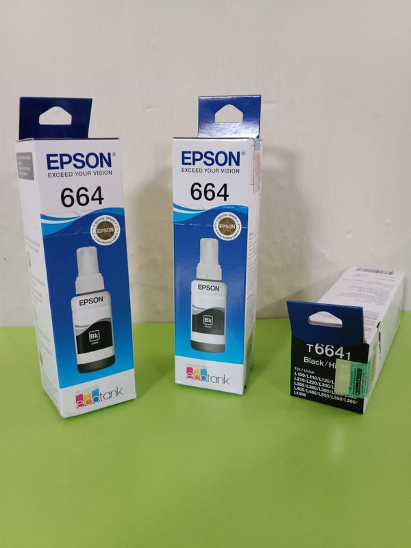 Tinja Inkjet Printer EPSON 664 BK -Hitam-