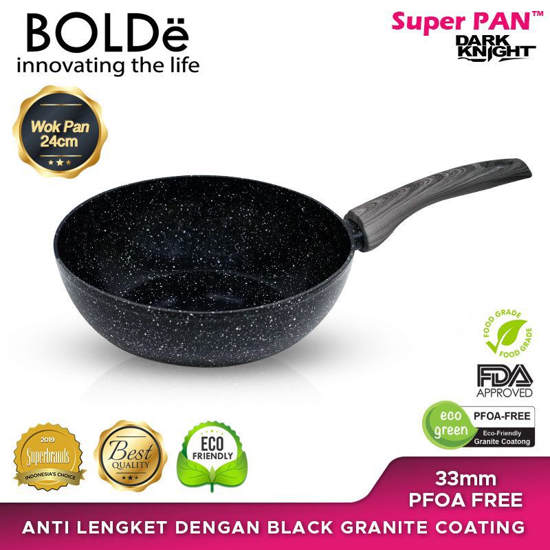 BOLDe Super PAN - Wok Pan 24cm Black Dark Knight Series
