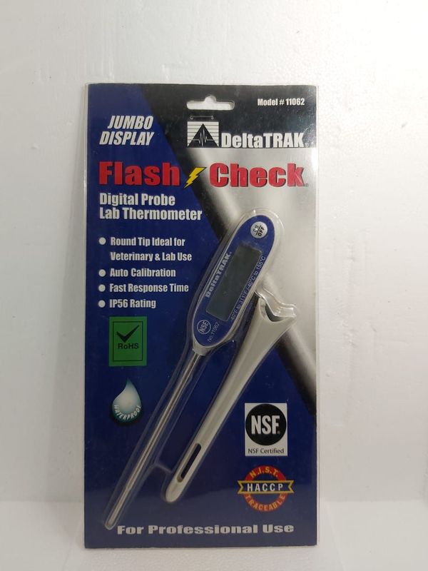 11062 FlashCheck Jumbo Display Digital Probe Lab Thermometer Delta Trak