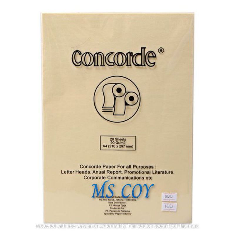 KERTAS CONCORDE 90 GR - A4