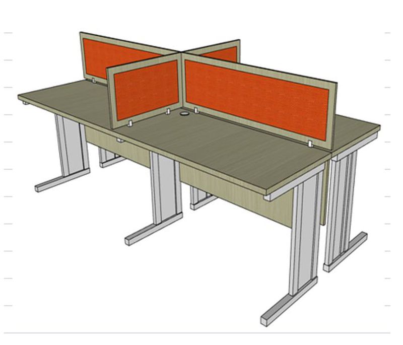 Sekat Partisi Meja Kerja / Workstation ukr. 240x120x75/120cm