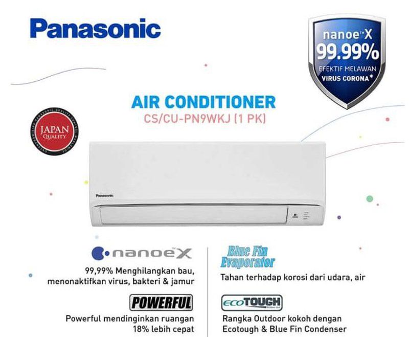 PANASONIC AC SPLIT AIR CONDITIONER DELUXE 1PK STANDART