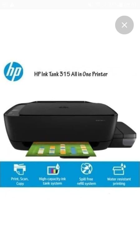 Printer Hp Ink Tank 315 All in One print scan color
