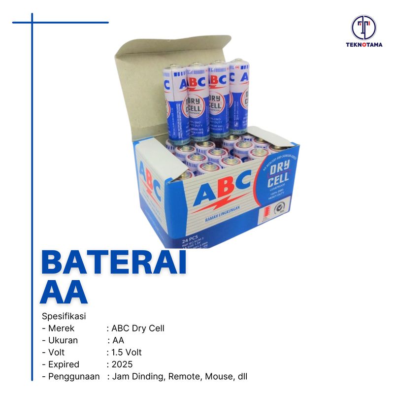 Baterai ABC Dry Cell AA Isi 24 buah