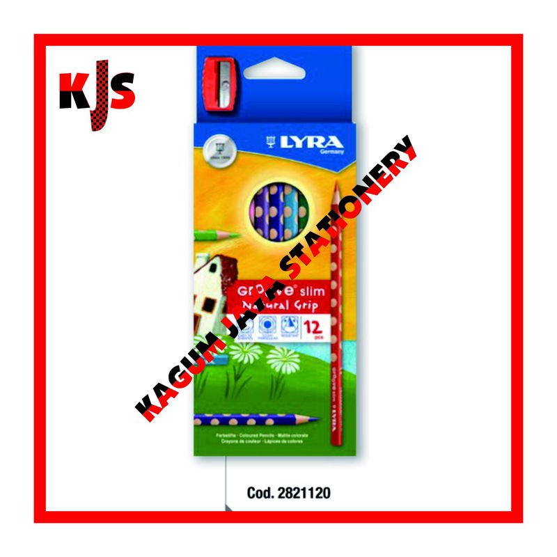 PENSIL WARNA 12 COLOR LYRA GROOVE SLIM - KJS 096