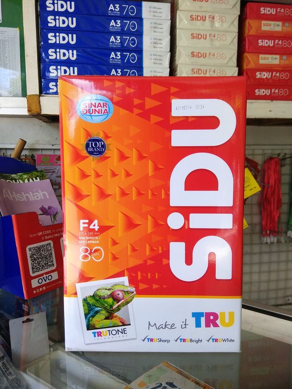 Kertas HVS SIDU 80 GSM - SIDU 80 F4