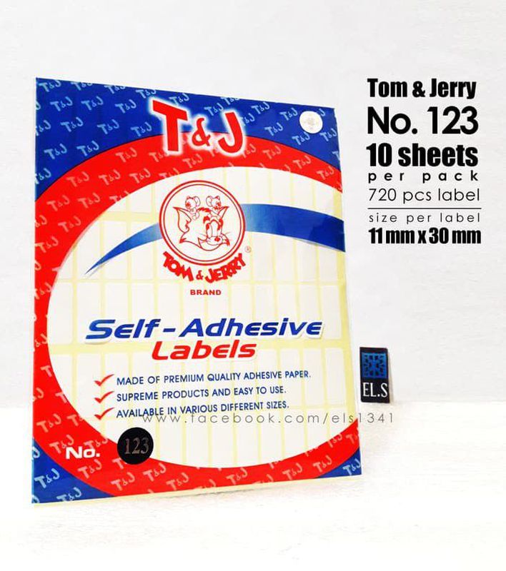 Kertas Label Tom & Jerry Per Pak - 123