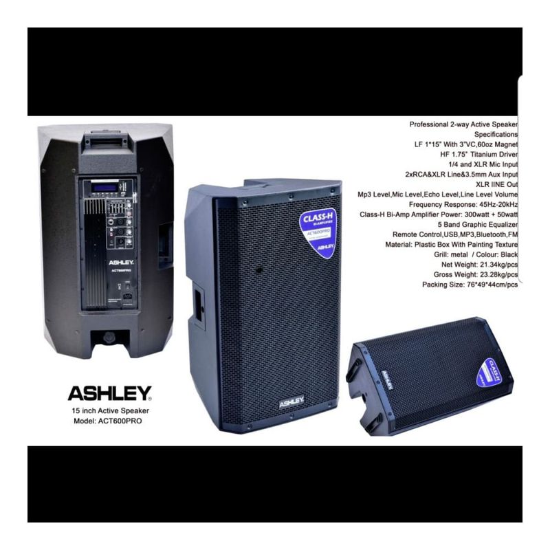 Speaker Aktif ASHLEY ACT 600 PRO / ACT 600 PRO (15 inch)