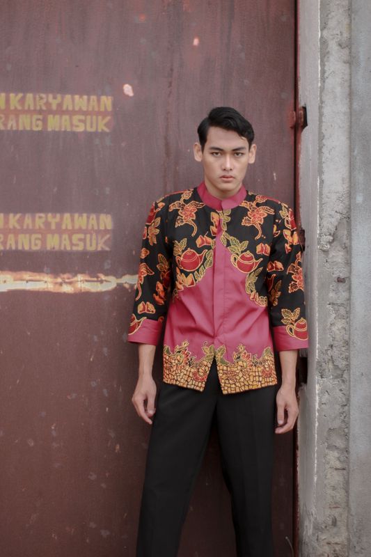 Seragam Batik Tegalan Semitulis Motif Poci Tahu Aci Model Semijas - XXL