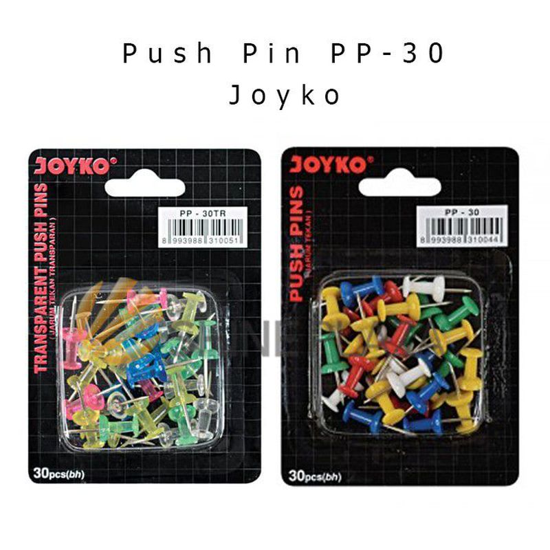 Push Pin - Jarum Tekan - Paku Pin - Paku Mading Joyko PP-30TR