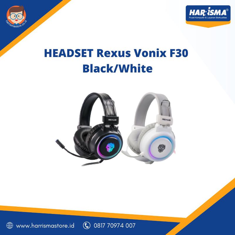 HEADSET Rexus Vonix F30 black/white