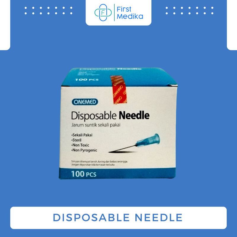 Disposable Needle 23G Onemed - Jarum Suntik Sekali Pakai