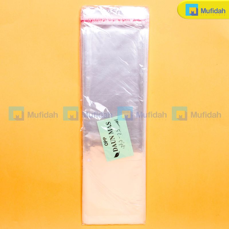 Plastik OPP 7.5CM DAUN MAS
