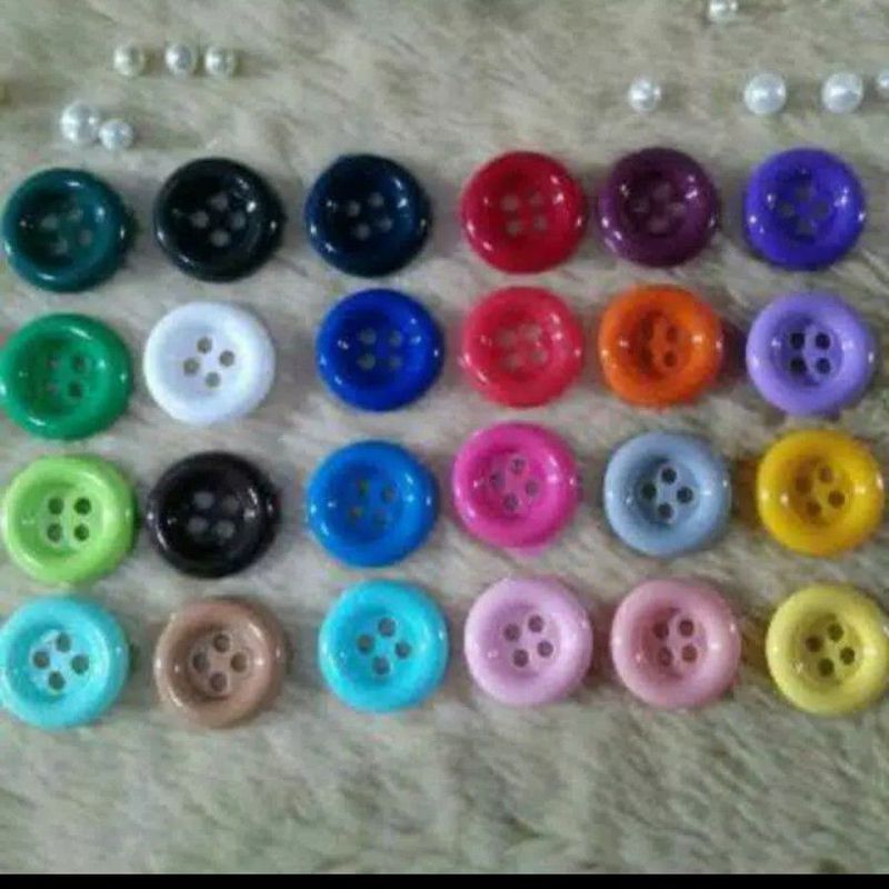 Plastik Kancing - Biru