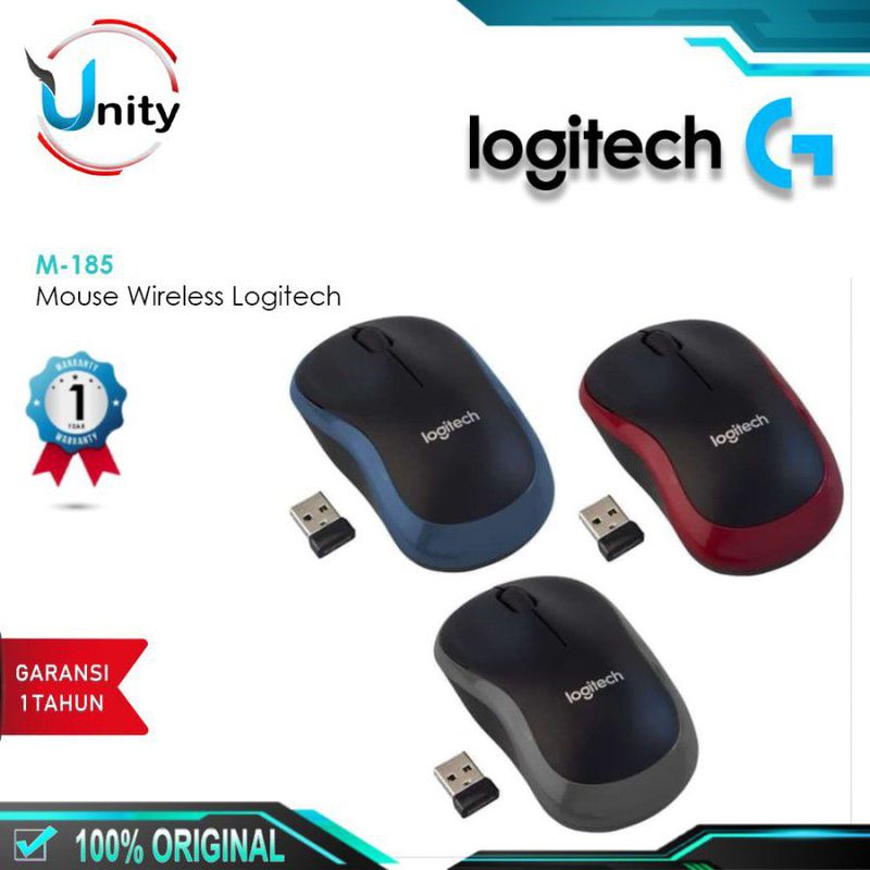 Logitech M185 Mouse Wireless Logitech USB Laptop PC Original Logitech