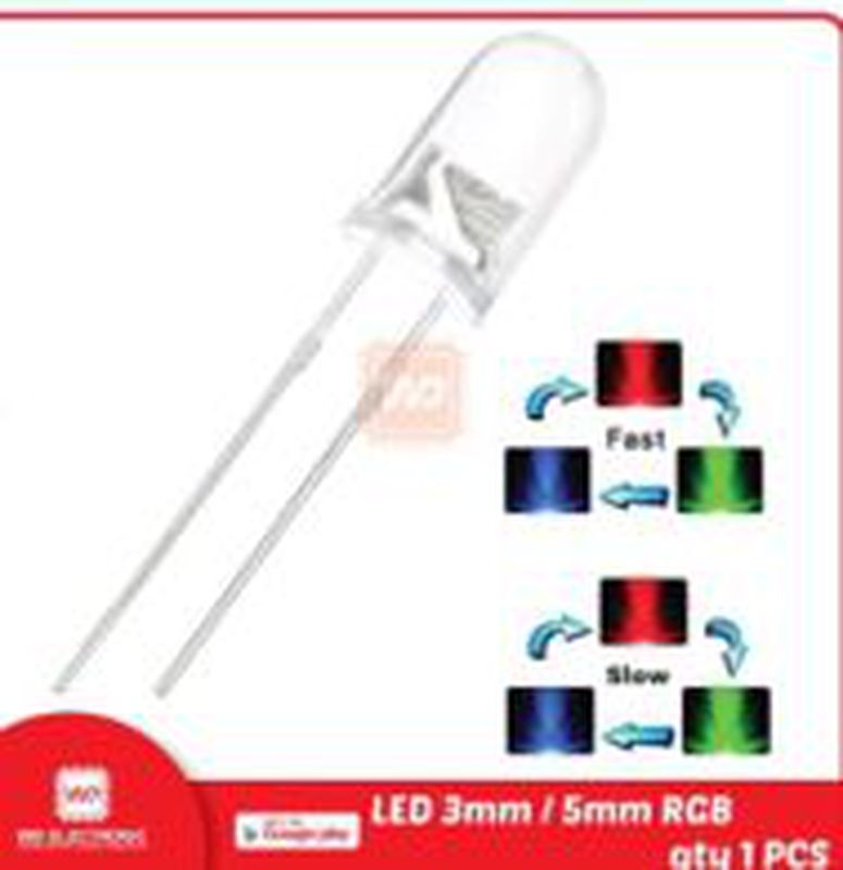 LAMPU LED,MERAH, KUNING, HIJAU 3-5 VOLT ( @.5 BUAH )