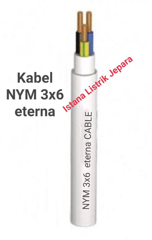 Kabel kawat NYM 3x6mm . per meter