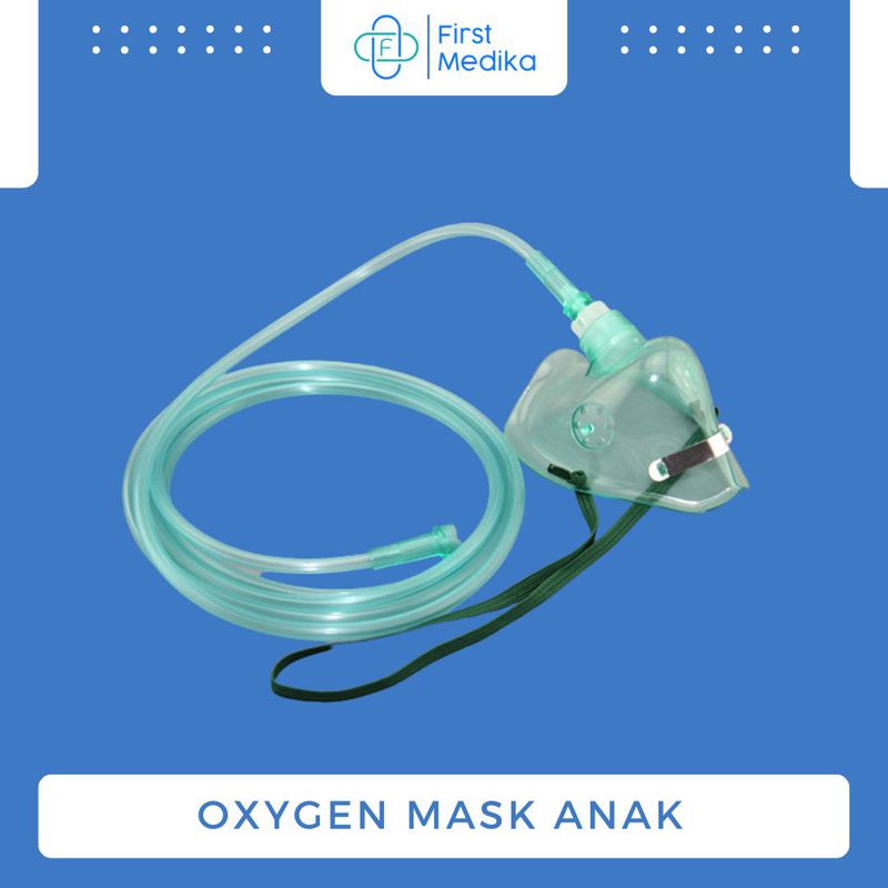 Masker Oksigen Anak Ekomed / Oxygen Mask Ekomed Child