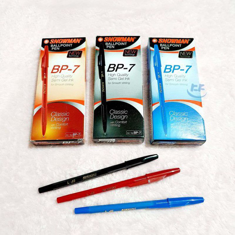 Pulpen Snowman BP7 - Biru
