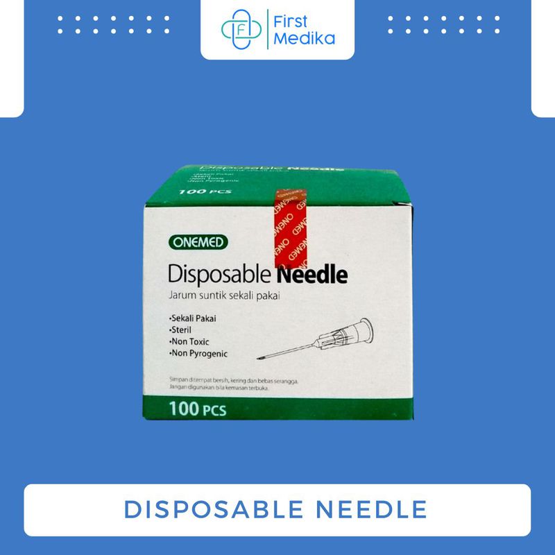 Disposable Needle 24G Onemed - Jarum Suntik Sekali Pakai